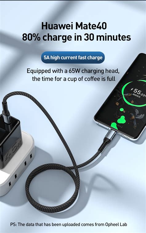 Super Fast Charge Cable Usb C A W High Quality Braided Nylon Unbreakable Phone Type C