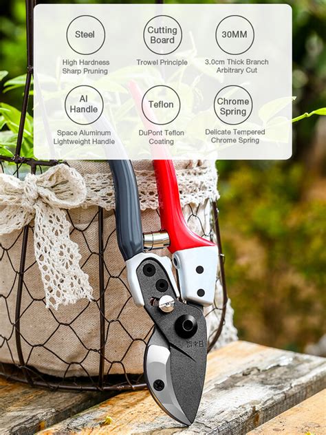 Omy 원예 가지 치기 가위 직경 30mm 과일 나무 꽃 가지 등을 잘라 내는 도구 정원 도구