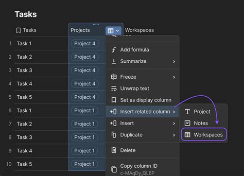 How To Relate Tasks Back To Specific Projects Using Buttons Coda