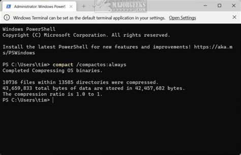 how to enable or disable compact os in windows 10 and 11 majorgeeks