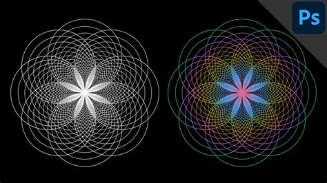 Create A Spirograph With Gradient Photoshop Tutorial Abstract And Creative Youtube