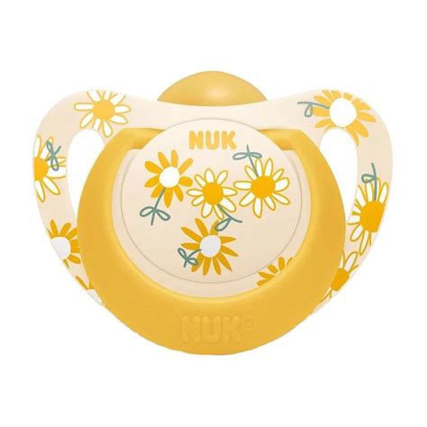 Пустышка ортодонтическая латексная NUK Star Цветы, от 6 до 18 месяцев ...