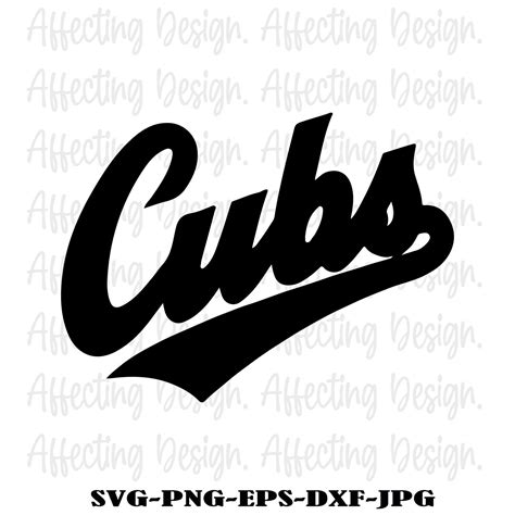 Cubs Baseball Svg Go Cubs Svg Retro Sports Jersey Font Cubs Team