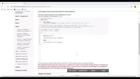 problem solving through programming in c assignment 3 program 3 youtube