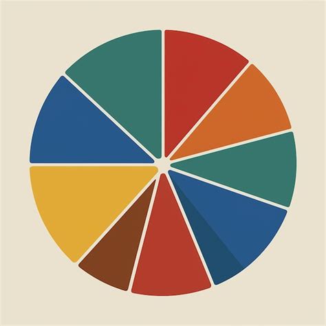 Premium Vector A Pie Chart With Various Segments Each Colored Differently And Labeled With