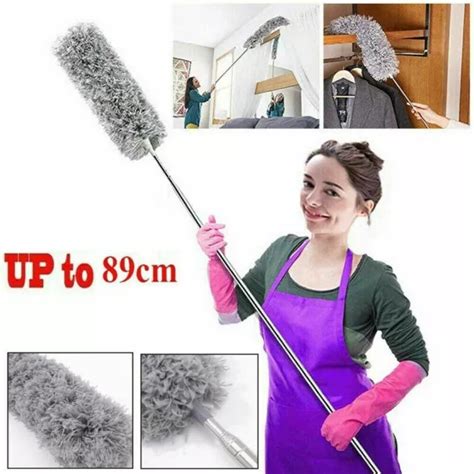 EXTENDABLE COBWEB BRUSH Washable Feather Duster Long Magic Telescopic