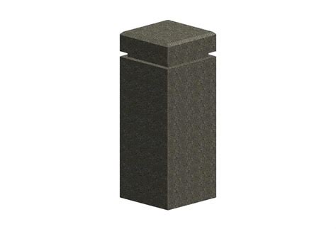 12 Square Concrete Bollard W Indentation Security Barriers
