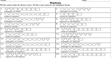Exploring Ratios Calculating Relationships Among Shapes