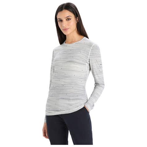 Icebreaker 200 Oasis Ls Crewe Ski Tracks Merino Base Layer Womens