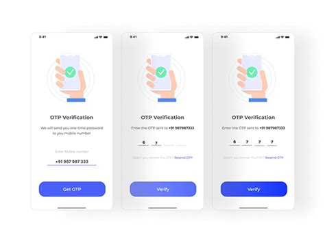 otp verification on behance