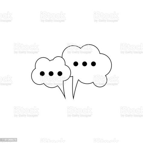 토크 버블 음성 아이콘 라인 기호 템플릿에 채팅 채팅 클라우드 흰색 배경에 격리된 스톡 벡터 그림입니다 0명에 대한 스톡 벡터 아트 및 기타 이미지 Istock