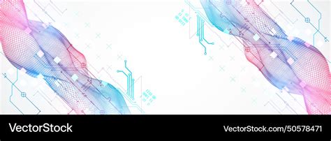 Wireframe Big Data Concept Abstract Digital Vector Image