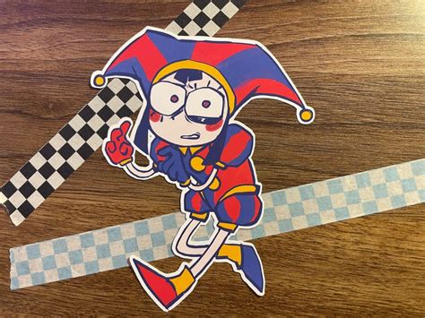 Pomni Tadc Matte Vinyl Sticker Etsy