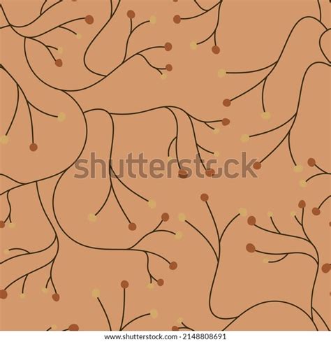 Seamless Pattern Branches Vector Ornate Background Stock Vector Royalty Free 2148808691