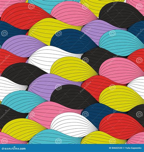 Abstract Wave Seamless Pattern Background Vector Illustration Stock Vector Illustration Of