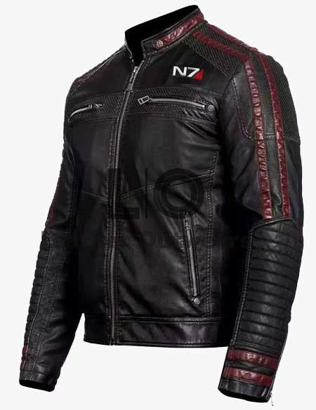 Mass Effect Commander Shepard N7 Jacket Leather Outwears