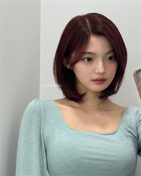 한남동미용실 차홍룸 한남점 채서연 단발 중단발 C컬펌 염색 차홍룸채서연 단발레이어드컷 은 했는데 스타일링은 어떻게 해야하는지 모르겠는 분들을 위한 팁 스타일에
