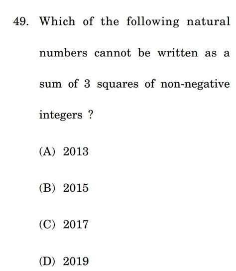 Number Which Is Sum Of Three Squares Of Integers Number Theory Natural Number Writing