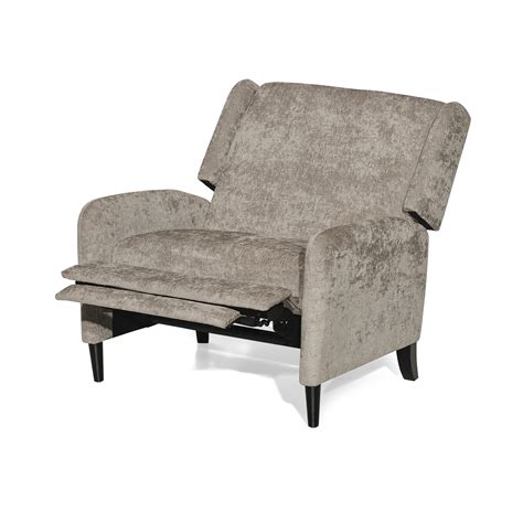 Noble House Pushback Recliner Chair Fabric Armchair Push Back Recliner