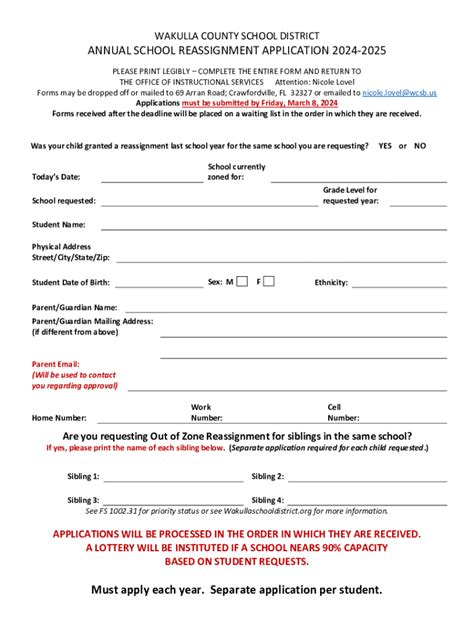 Fillable Online Annual School Reassignment Application 2024 2025 Fax Email Print Pdffiller Fillable Online Annual School Reassignment Application 2024 2025 Fax Email Print Pdffiller