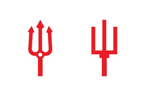 Red Trident Logo Icon Design Template Graphic By Bigbang · Creative Fabrica