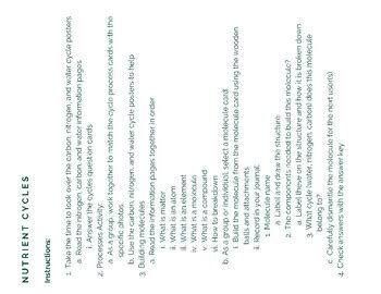 Nutrient Cycle Bundle Instructions Information And Activities By FIELD Kits