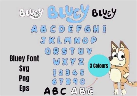 Bluey Font Svg Bluey Font Bundle Bluey Alphabet Svg Birthday Font