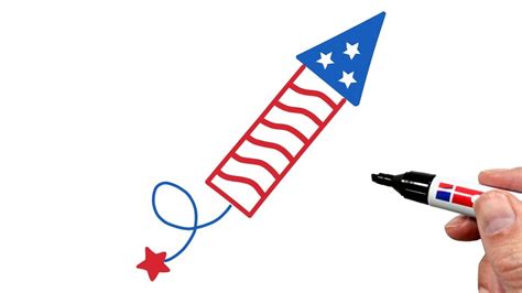 How To Draw 4th Of July Fireworks Youtube