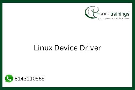 Linux Device Drivers Training Hyderabad India Ecorp Trainings