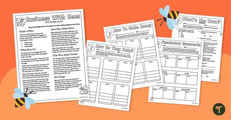 Printable Worksheets About Bees Year 2 3 Comprehension Teach Starter
