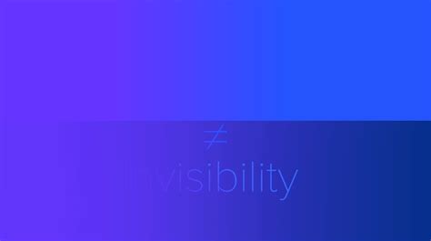 Modesty Does Not Equal Invisibility