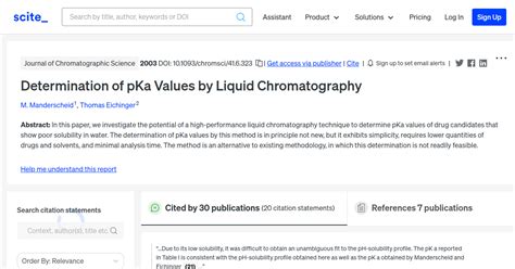 Determination Of Pka Values By Liquid Chromatography