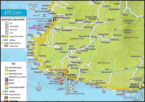 Viti Levu Island Fiji Map Maps Books And Travel Guides