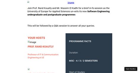 Newsletter UE Codesandbox Newsletter UE Codesandbox