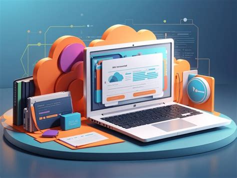 Premium Ai Image Efficient Data Management Computer Laptop With Userfriendly Dashboard