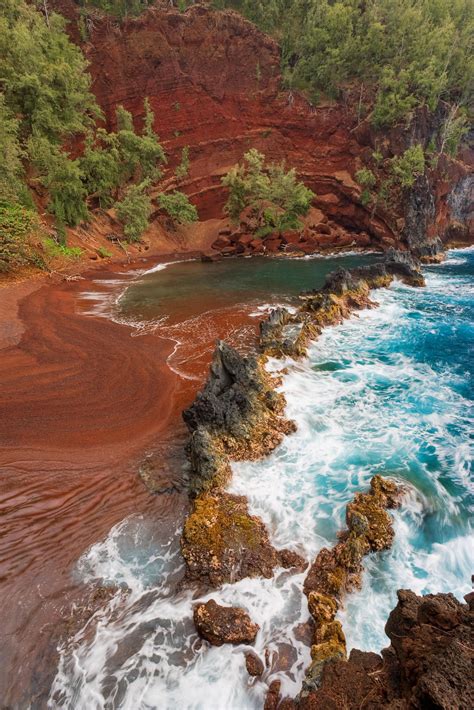 The 30 Most Colorful Beach Towns Around The World Red Sand Beach Red