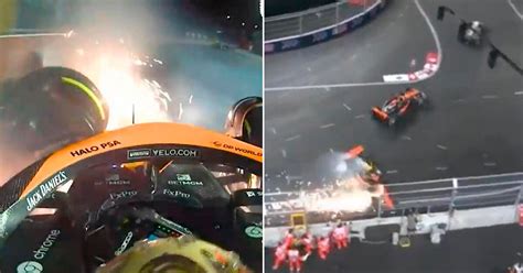 Fuerte Impacto Y Principio De Incendio Así Fue El Terrible Accidente De Lando Norris En El Gp