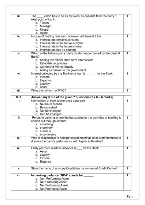 Cbse Class 12 Banking Sample Paper Indcareer Schools