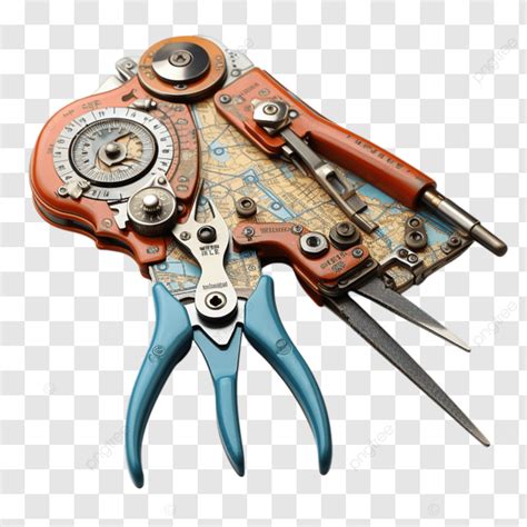Vintage Pliers With Intricate Detailing Combining Utility And Steampunk