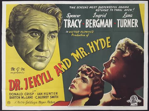 DR JEKYLL AND MR HYDE 1941 Original Vintage UK Quad Film Movie Poster