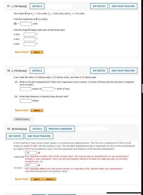Solved 17 10 Points Details My Notes Ask Your Teacher