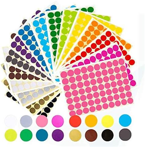 Amazon Com 1120 PCS 3 4 Round Color Coding Dots Circle Coding Labels Stickers Labels 16