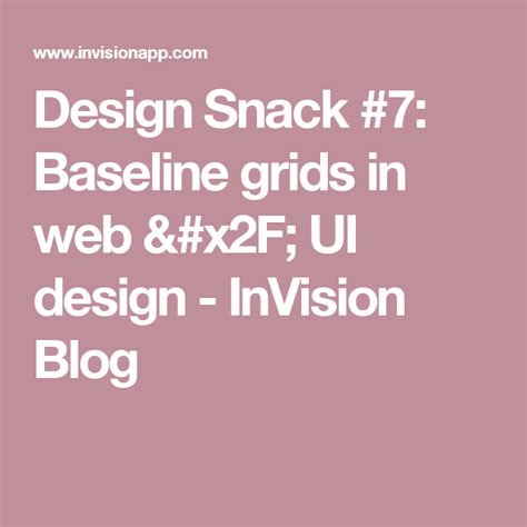 Baseline Grids In Webui Design
