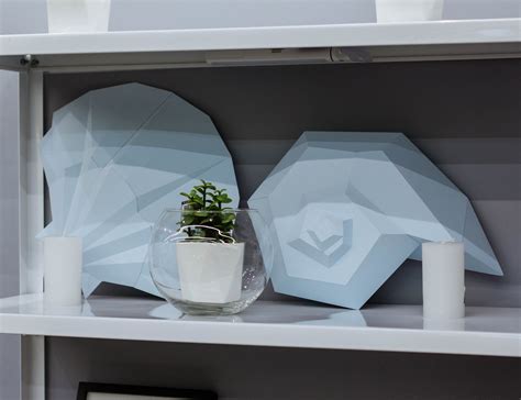 Papercraft 3d Set Of Shells Pepakura Sea Creatures Paperfreak Etsy