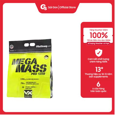 Vitaxtrong Mega Mass Pro 1350 Weight Gain Milk 6lbs Imported From Usa