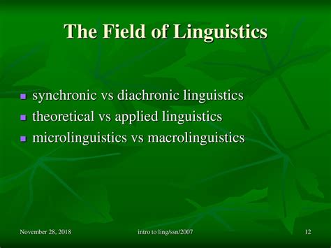 Introduction To Linguistics Ppt Download