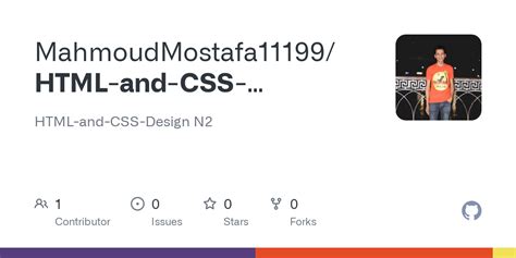 GitHub MahmoudMostafa HTML And CSS Template Two HTML And CSS Design N