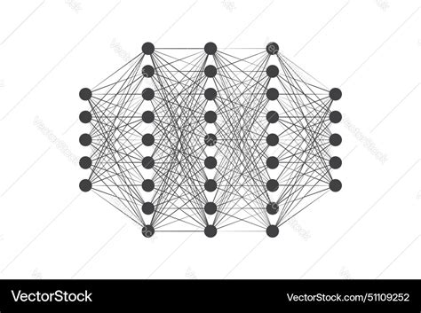 Neural Network Model Artificial Intelligence Ai Vector Image