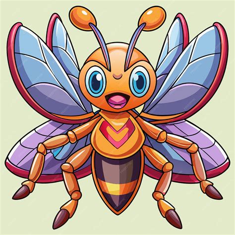 Cute Hand Drawn Animal Assassin Bug Cartoon Vector Illustration Vector