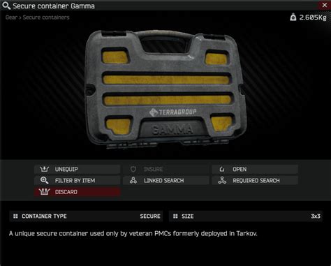 Gamma Container Flavor Text R Escapefromtarkov